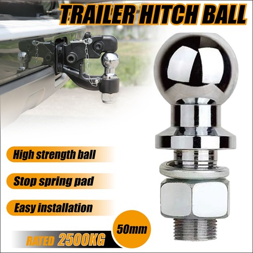 TRAILER HITCH TOWBALL 4WD CHROME TOW BALL 50MM - 2500KG - 19MM (3/4 ...