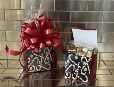 Christmas Candy Cane Gift-Basket/Box & 1/2 LB Of Hershey Nuggets ...