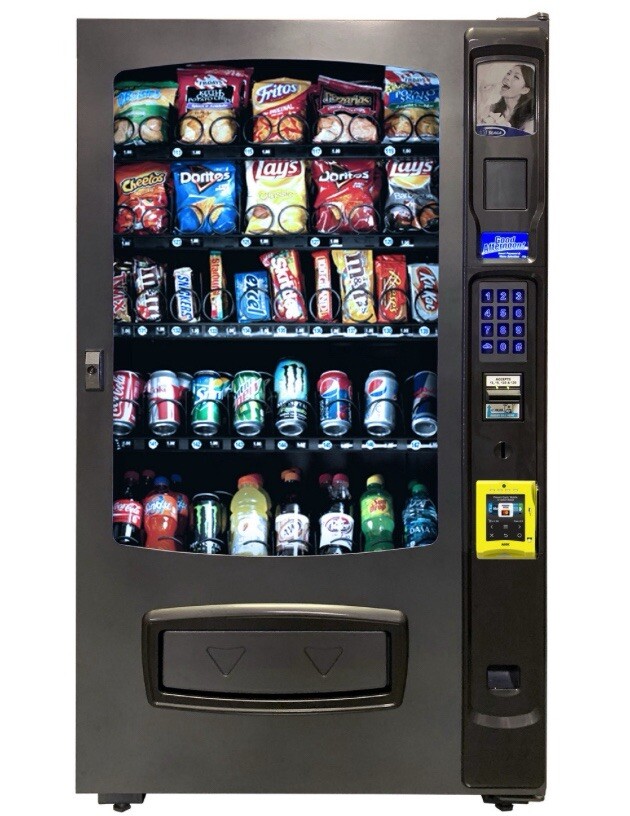 Seaga Envision 5 Wide Combo Vending Machine ENV5C Credit Card Reader ...