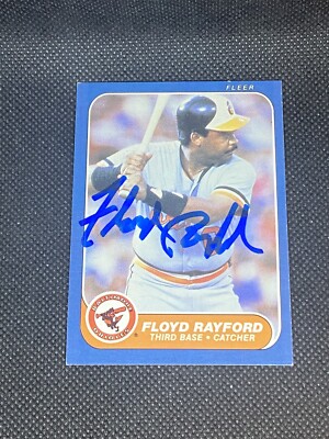 Floyd Rayford 1986 Fleer #283 Baltimore Orioles Signed Auto Autographed ...