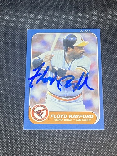 Floyd Rayford 1986 Fleer #283 Baltimore Orioles Signed Auto Autographed ...