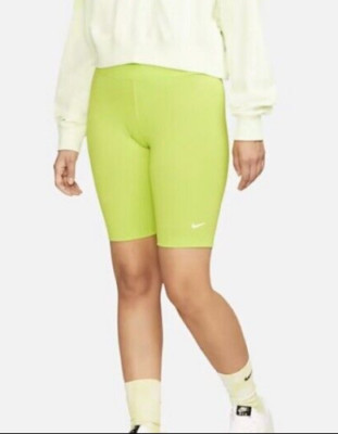 WMN'S Nike Neon Green Sportswear Essentials Bike Shorts (Size S) | eBay