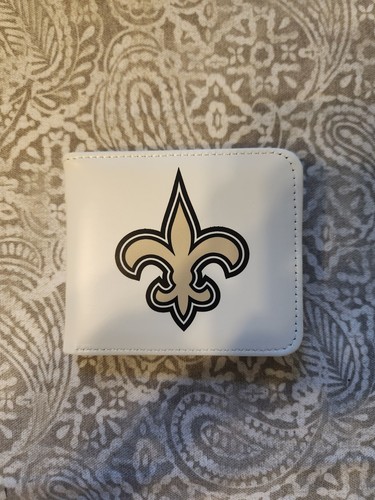 New Orleans Saints NFL Football White Wallet BI-Fold PU Leather ...