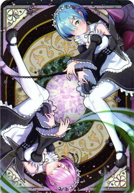 REM RE:ZERO Holographic Custom Art Goddess Story Anime Collectible Card ...
