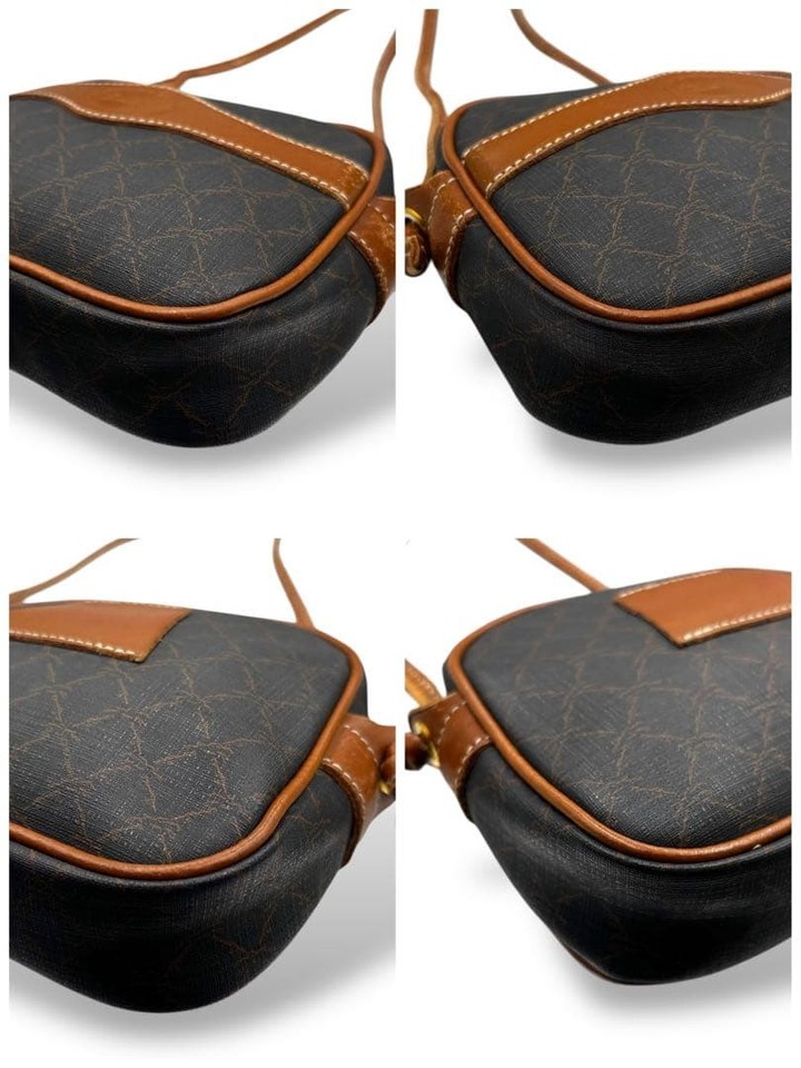 Longchamp PVC leather shoulder bag with embossed logo and crossbody ...
