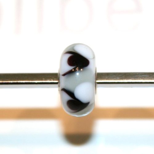 TROLLBEADS OOAK One of a Kind Unique LAA 925S Bead White, Black Grey ...