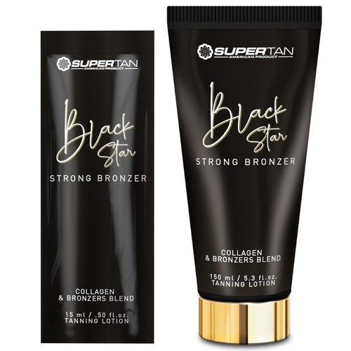 SuperTan Black Star Strong Bronzer sunbed tanning lotion cream | eBay