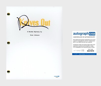 Ram Bergman ‘Knives Out’ Signed Full Movie Script Screenplay Producer ...