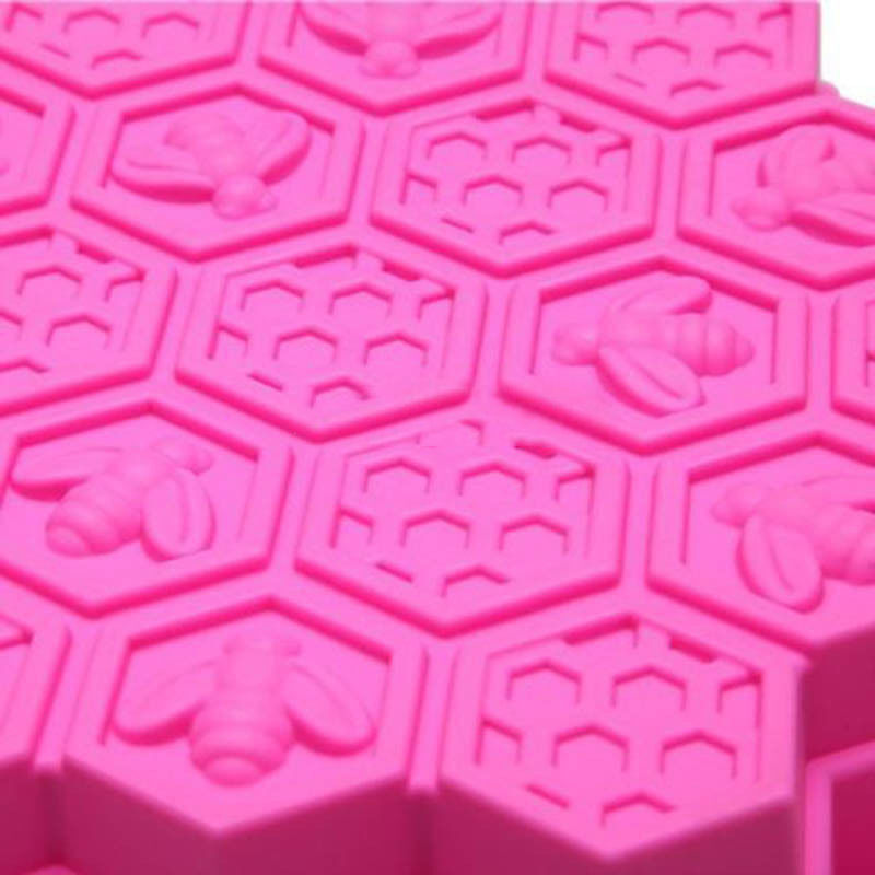 19 Cell Honey Comb Bees Mold Beeswax Silicone Pan Cake Mould Ice Jelly ...