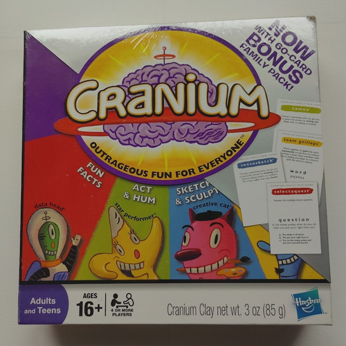 New Sealed Hasbro CRANIUM Board Game Including 60 Card Bonus Family ...