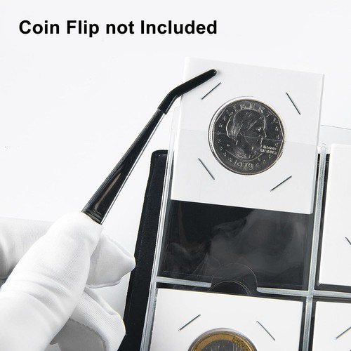120 Pockets Waterproof Coin Collection Album Clear Flip Holder Book ...