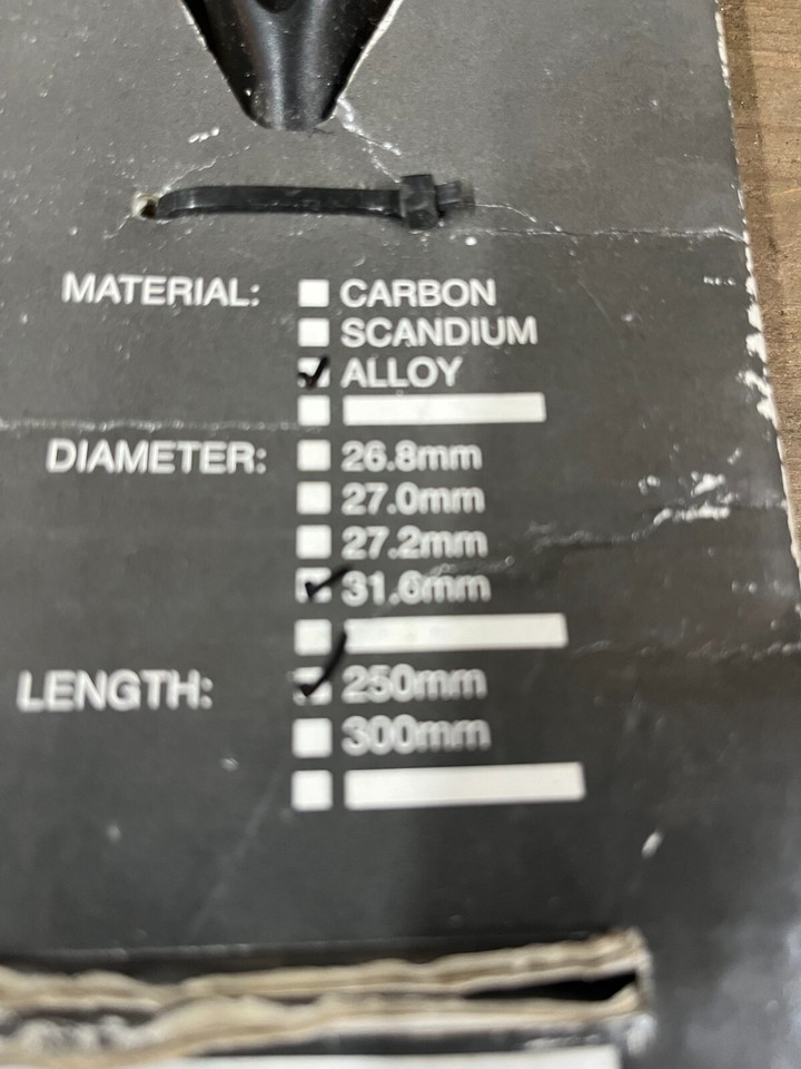 CONTROLTECH Seatpost - 31,6mm 250mm - NEW | eBay