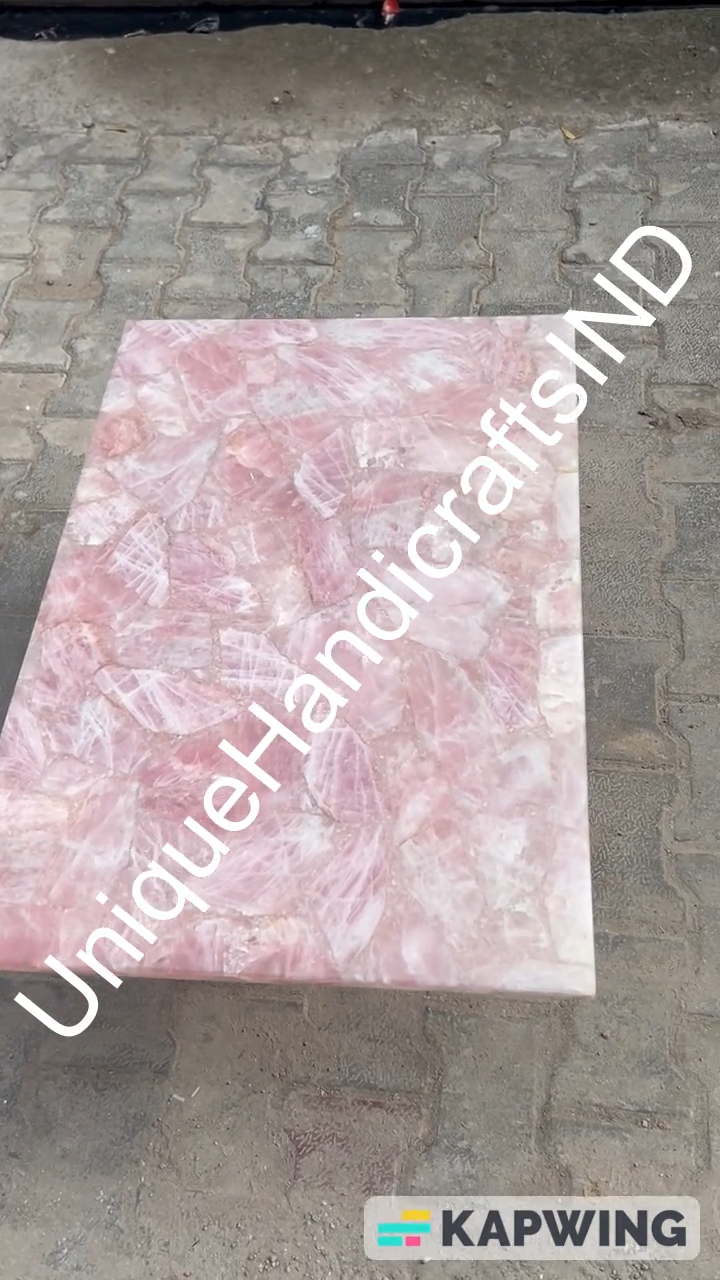 Kitchen Countertop, Rose Quartz Table Top, Quartz Center Slab Top, Home ...