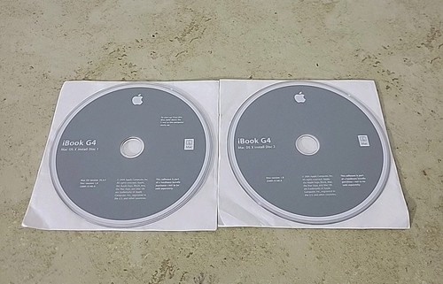2004 Apple Computer Book G4 Mac OS X Install Version 10.3.5 Discs 1 & 2 ...