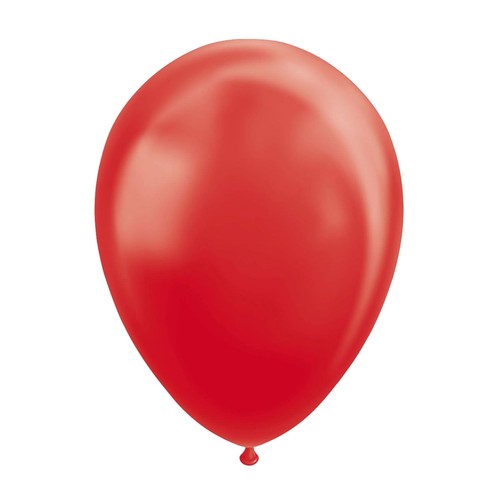Globos Red Metallic Balloons 10 Latex Balloons in Red 30 cm Balloon ...