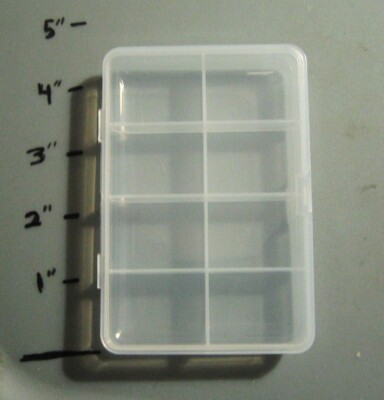 8 Compartment Clear Plastic Fly Box-Dry fly, Midges, wets, nymphs ...
