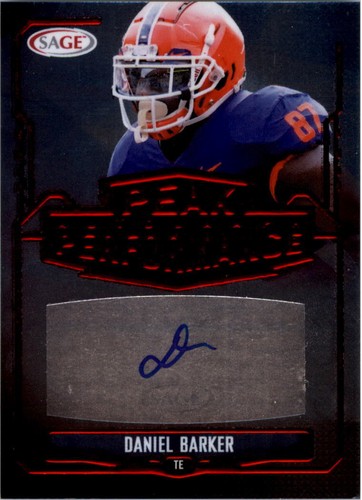 2022 SAGE HIT Peak Performance Autographs Red #PKDB2 Daniel Barker Auto - NM-MT | eBay