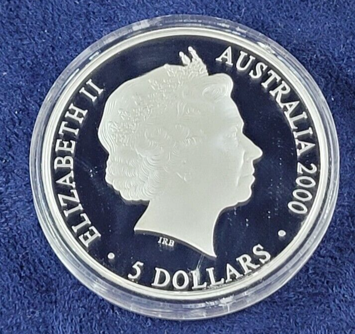 2000 P SILVER AUSTRALIA $5 SYDNEY OLYMPICS PROOF COIN - Frill-necked ...