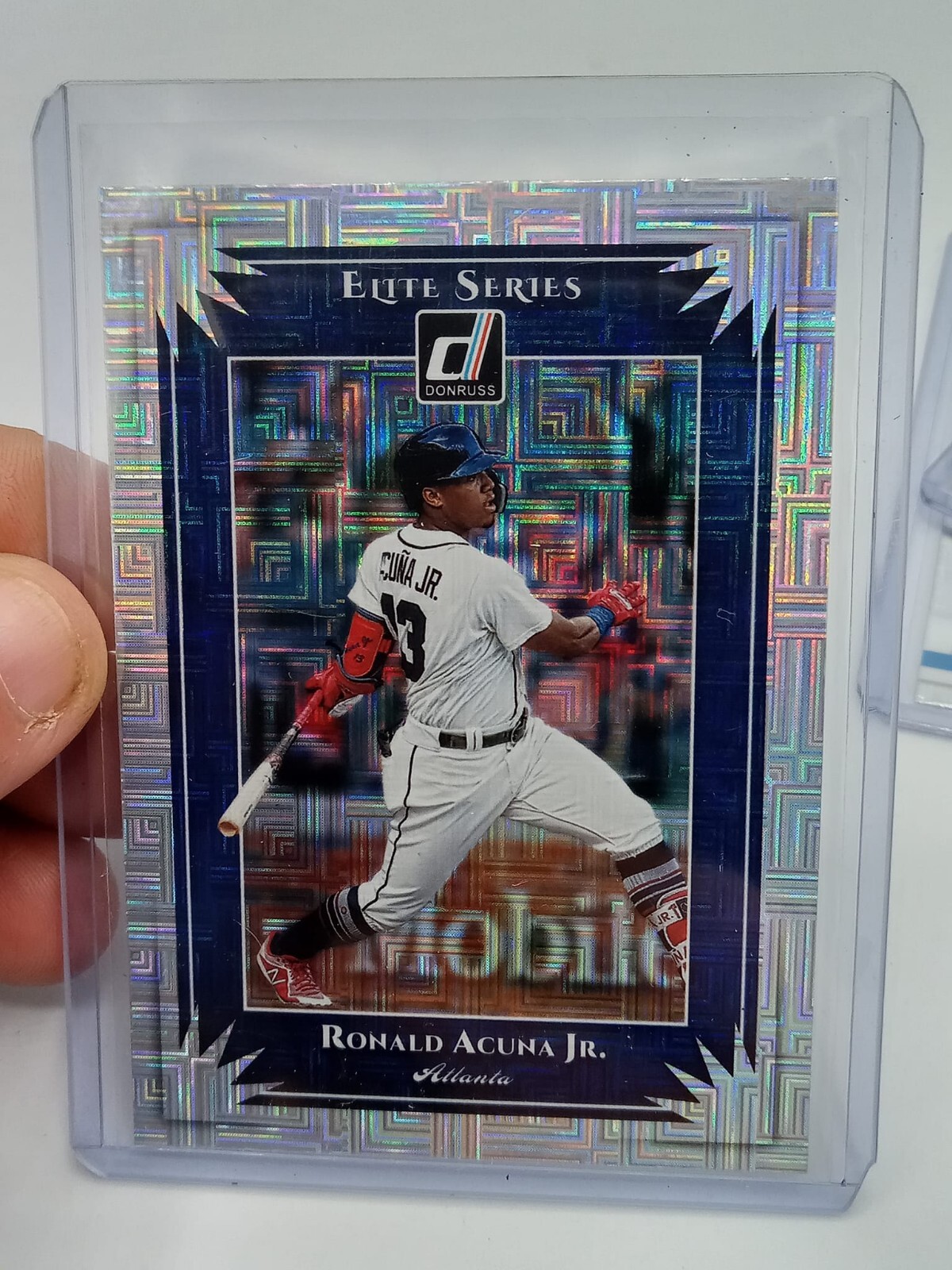 Ronald Acuna Jr 2019 Donruss Elite Series Vector Parallel Braves ES-1 ...