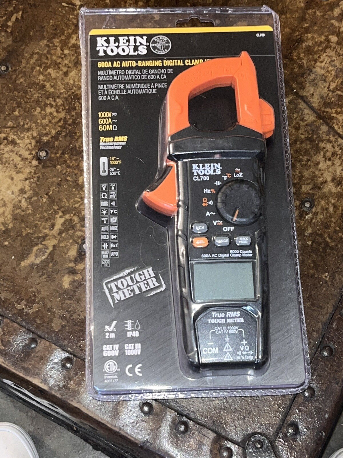 Klein Tools CL800 600 Amp AC/DC True RMS Auto Ranging Digital Clamp ...