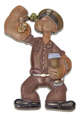 Popeye Navy Sailor Anchors Aweigh Ship Beer CPO Chief Mess Challenge ...