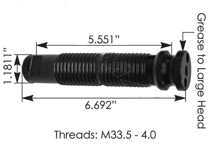 Front Spring Pin for Volvo VN Series & Mack | #1075723 #10QK3105M