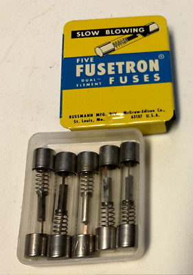 Lot of 5 Bussmann MDL10 10 Amp Slow Blow 1/4" x 1-1/4" Glass Fuses | eBay