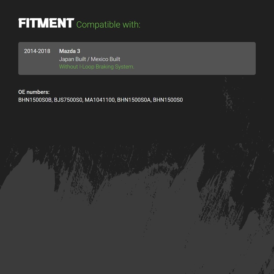 Front Lower Bumper Cover Support For Mazda 3 2014-2018 BHN1500S0B | eBay