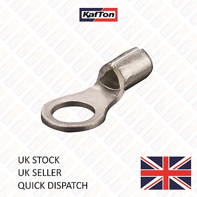 Non-Insulated Tinned Copper Ring Terminals Connector For Battery Earth ...