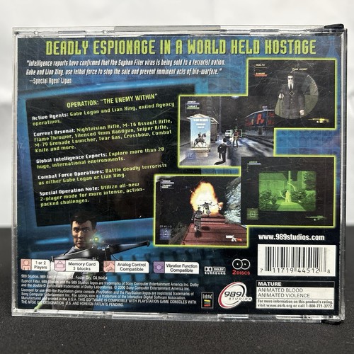 Syphon Filter 2 - Sony PlayStation 1 (PS1) Complete in Box CIB Working ...