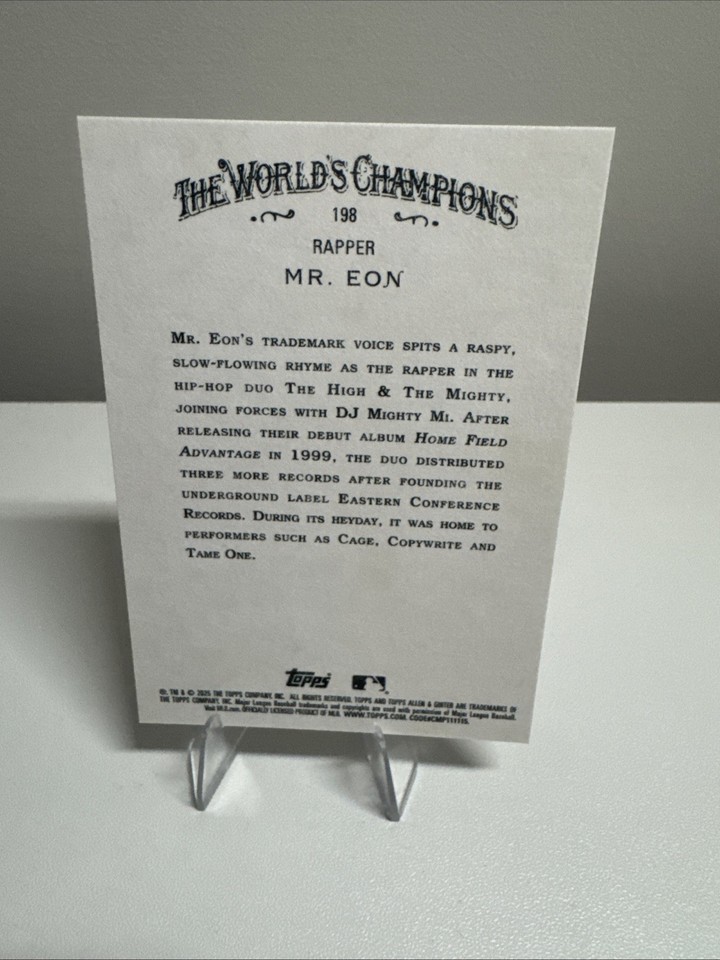 2025 Topps Allen & Ginter Mr. Eon Rapper | eBay
