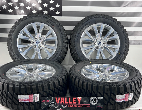 20" 4 FORD OEM F150 WHEELS RIMS TIRES CHROME ACTORY KING RANCH 6X135 ...