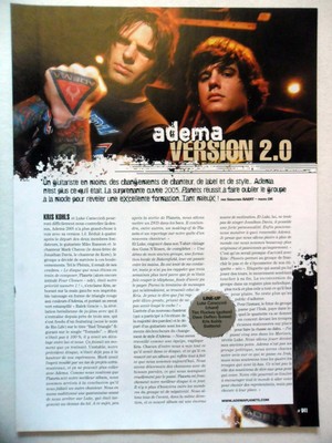 COUPURE DE PRESSE-CLIPPING : ADEMA 04/2005 Kris Kohls,Luke Caraccioli ...