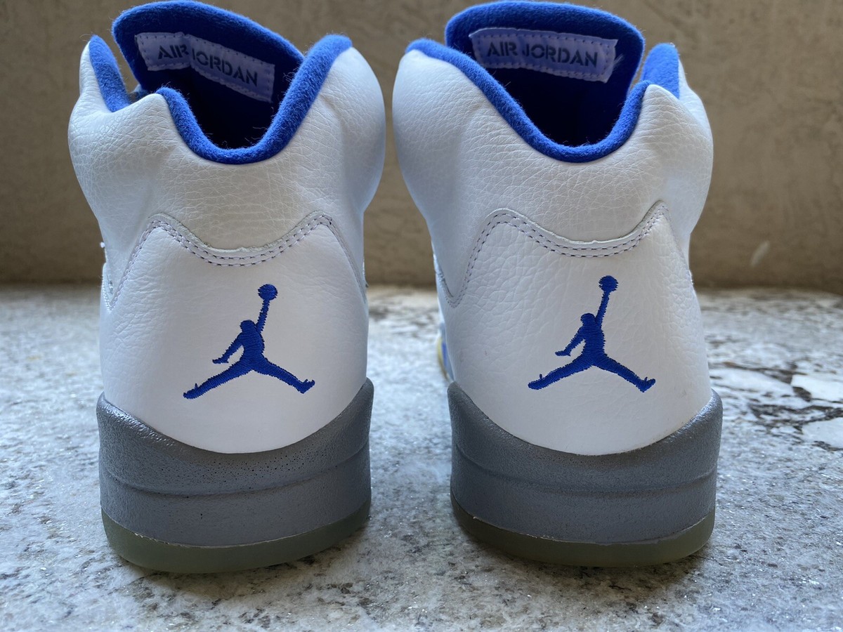 Stealth 5s AUTHENTIC Air Jordan 5s Retro (GS) White And Hyper