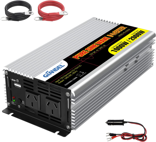 GIANDEL 1000Watt Pure Sine Wave Power Inverter DC12V to AC 240V with ...