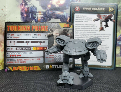 Battletech Turkina Mech, Pilot Cards Alpha Strike Clan Heavy Battle ...