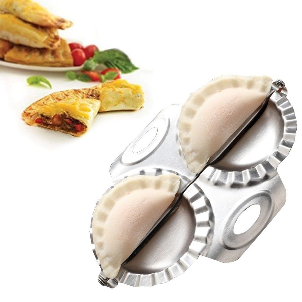 Double Dumpling Press Mold Empanada Gyoza Puff Pie Mold Maker Stainless ...