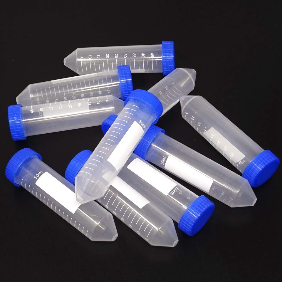 Lab 50mL Centrifuge Tubes ,Sterile Conical Screw Cap Vial Tubes,Leak ...