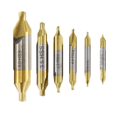 6 Pieces HSS Centering Set Countersink Lathe Bit Sharp Durable | eBay ...