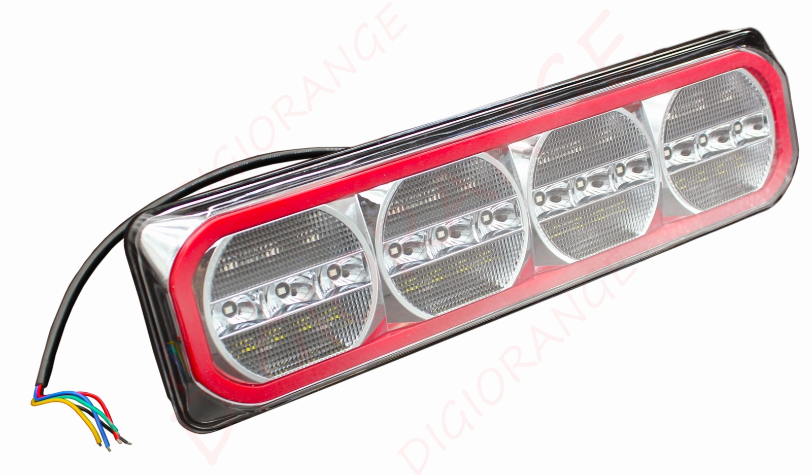 12V Pair Of 4 LED Combination Tail Lights STOP Tail Indicator Reverse ...