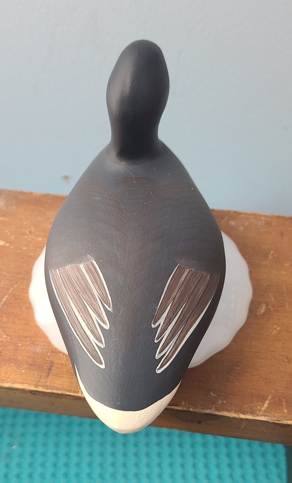 1994 Hand Carved Charles Jobes Coot Miniature Duck Decoy Havre De Grace ...