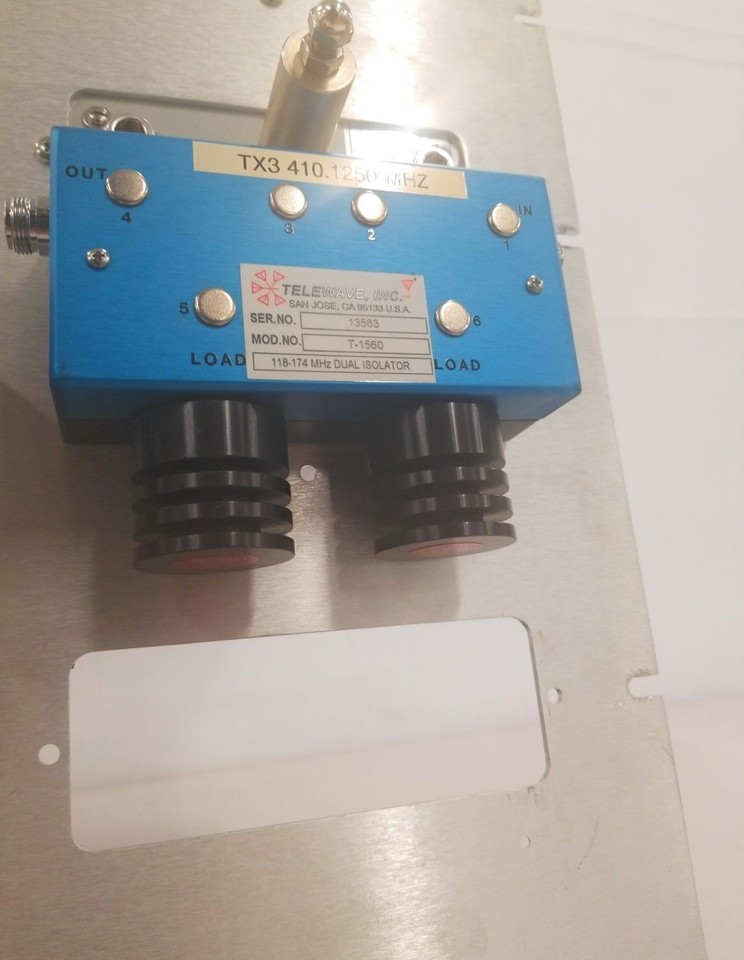 Telewave M107-450 3TRM UHF Combiner RX Panel w/ T-1560 Dual Isolator ...