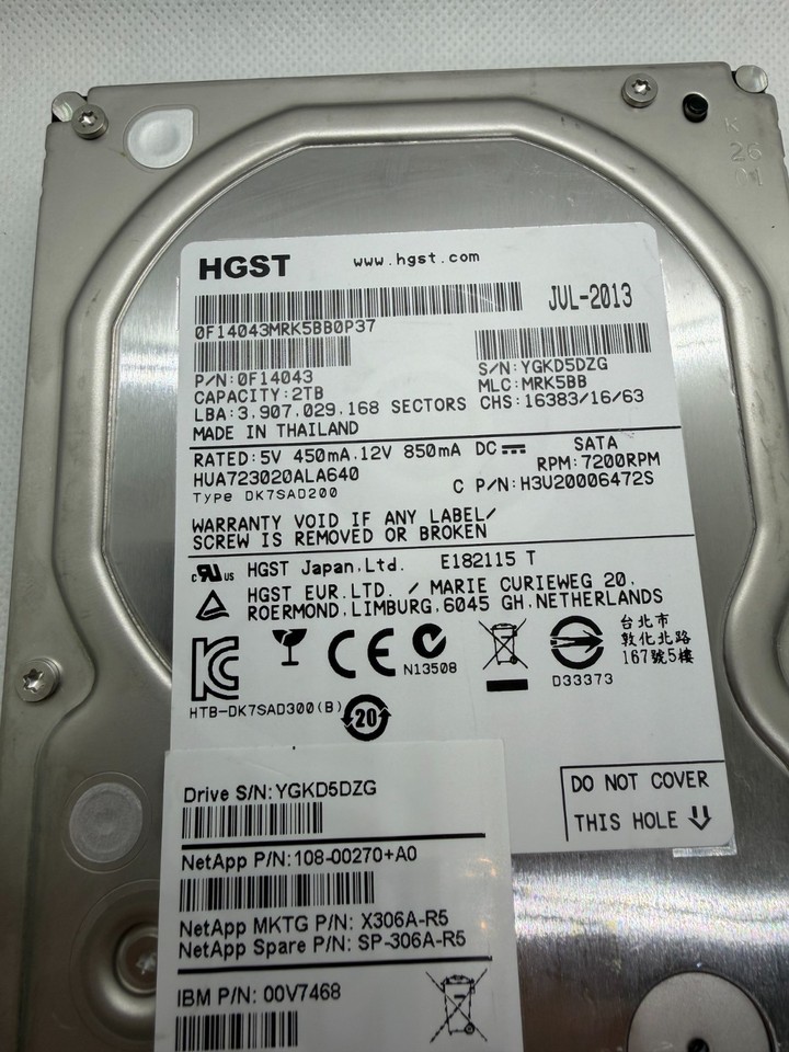 HGST Ultrastar 2TB 3.5" SATA Enterprise Hard Drive - Tested & Clean | eBay
