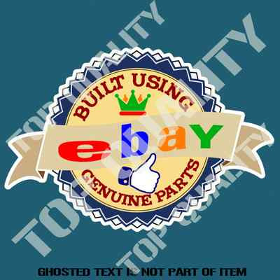 BUILT WITH EBAY PARTS Decal Sticker for Mancave Rat Hot Rod Vintage ...