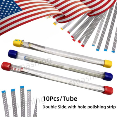 10Pcs Dental Saw Diamond Polishing Finishing Strips Orthodontic IPR ...