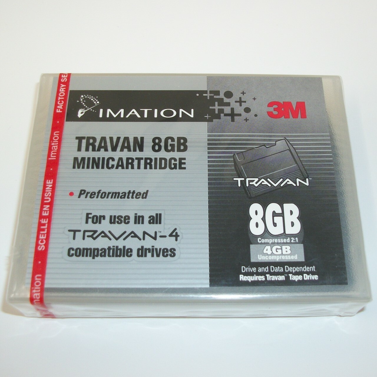 Imation 3M Travan Preformatted Minicartridge 8GB Compressed Travan-4 ...