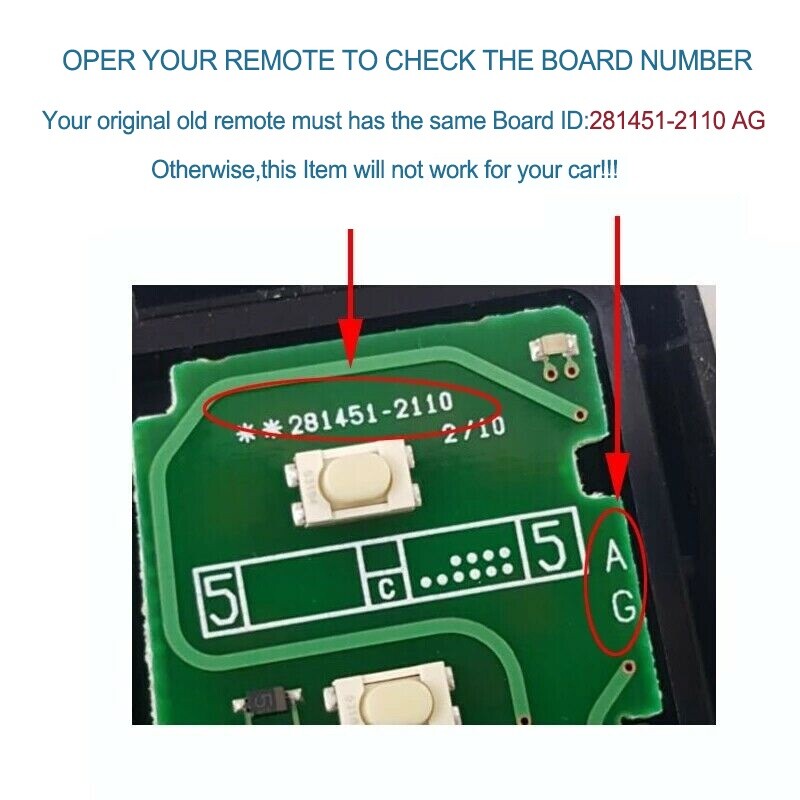 SMART KEY KEYLESS REMOTE FOB HYQ14FBA FOR 2015 - 2020 TOYOTA TACOMA ...
