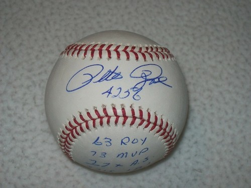 PETE ROSE MULTIPLE INSCRIBED AUTOGRAPHED MLB 150 YR CINCINNATI REDS ...