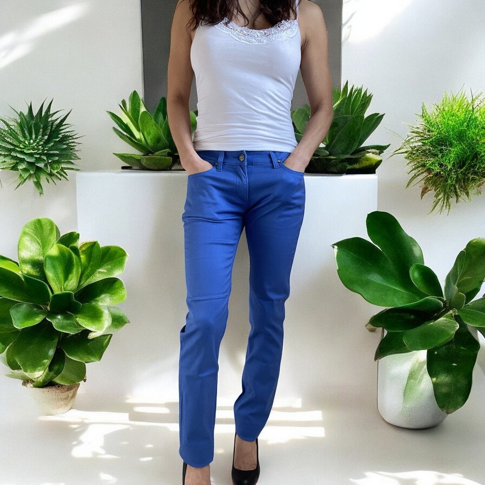 Jawbreaker Punk Rock Low Rise Blue Skinny Jeans | 5-Pocket Blue Denim ...