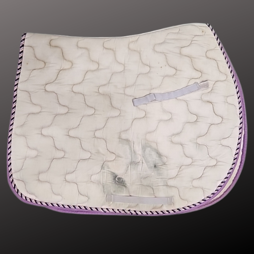 Equi-Prix BT Crump English All Purpose Saddle Pad White Purple Pre ...